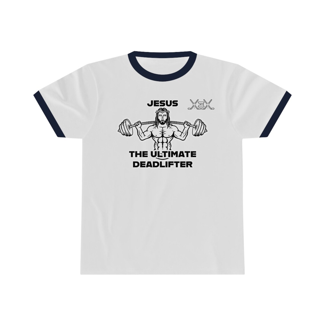 Jesus the Ultimate Deadlifter Casteria Unisex Ringer Tee - Etsy