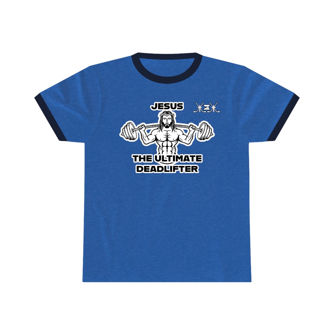 Jesus the Ultimate Deadlifter Casteria Unisex Ringer Tee - Etsy