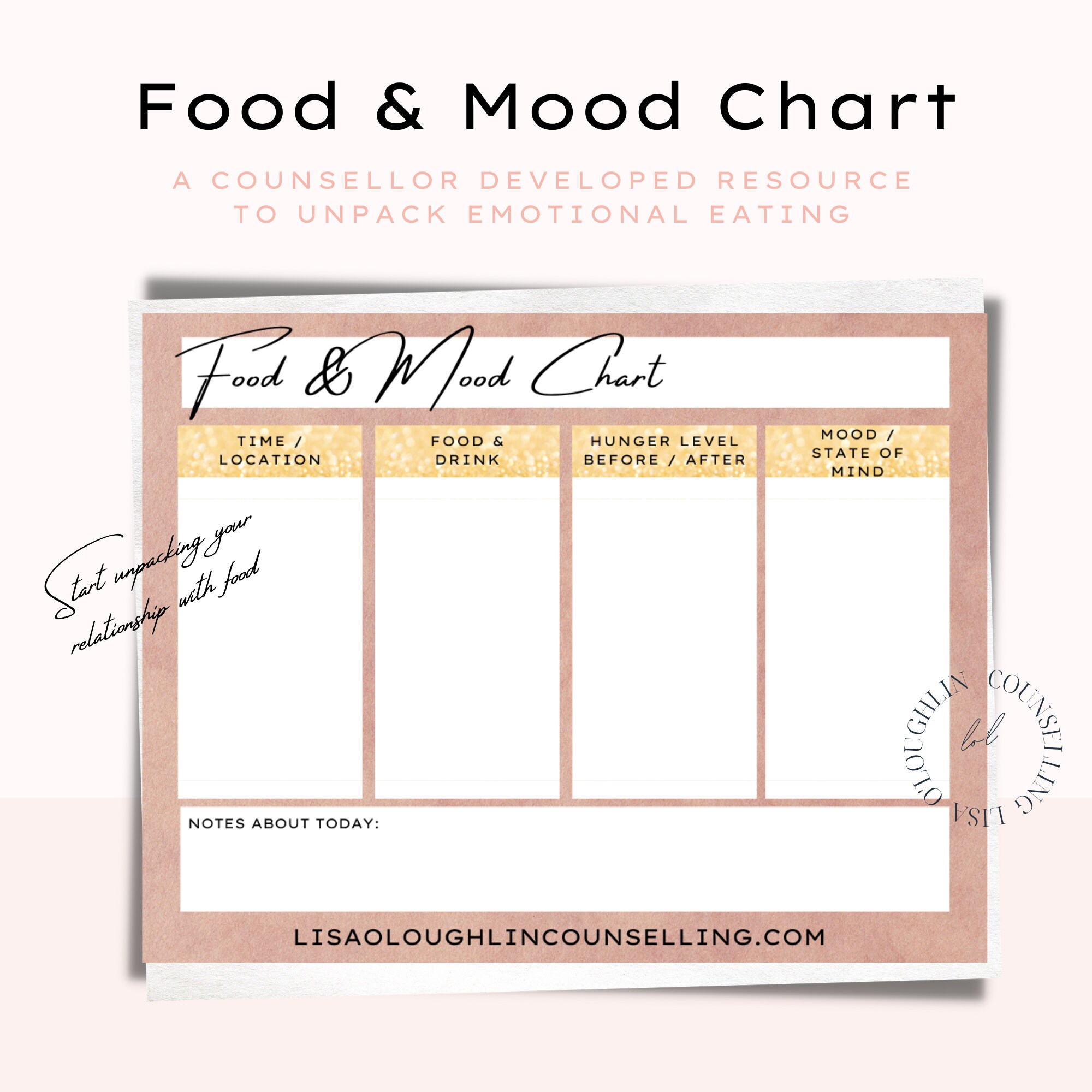 Emotional Eating Workbook, Counselling Therapy Resource, Binge Eating ...