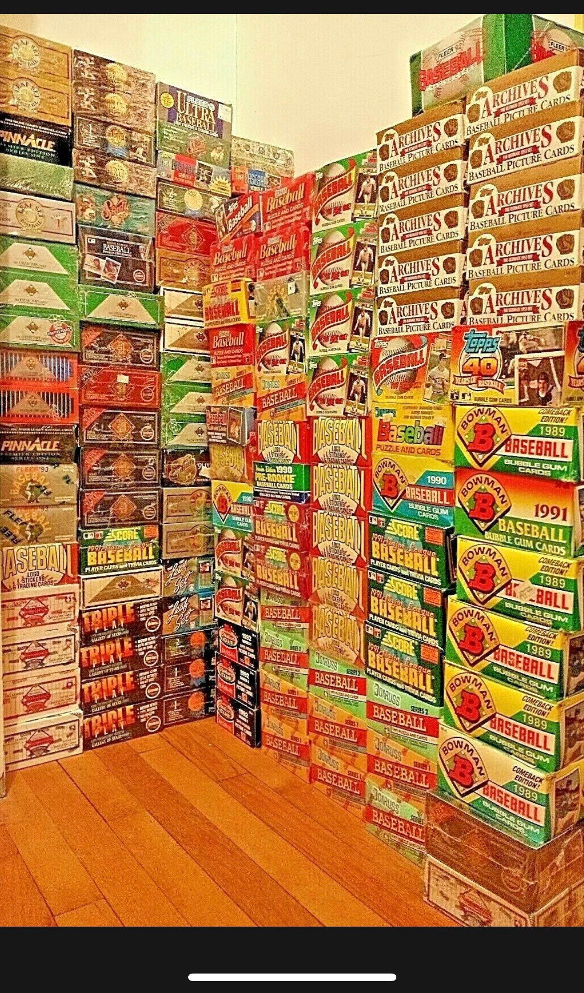 Huge Lot of 300 Vintage Baseball Cards in Factory Sealed Pack Rookies ...