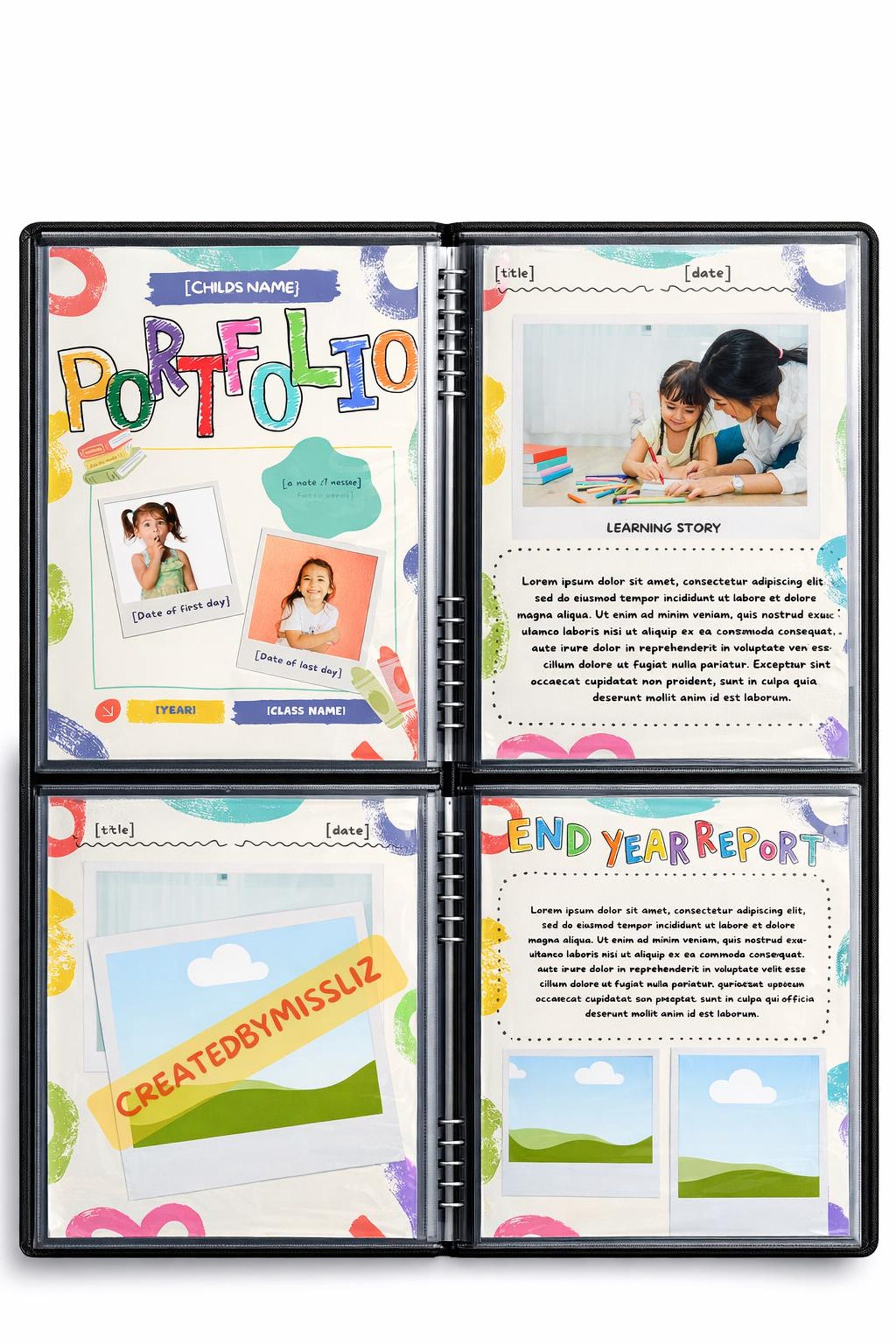 Learning Portfolio Template [customisable] - Etsy