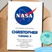 Editable Outer Space Birthday Invitation, Outerspace Invite Astronaut ...