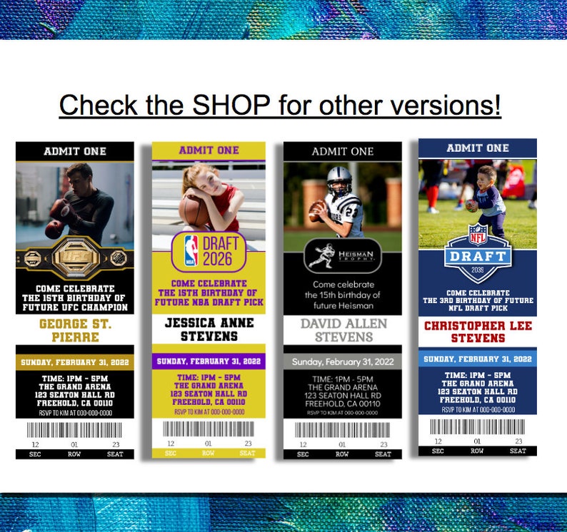 Future WNBA Draft Pick Ticket Basketball Invitation With - Etsy