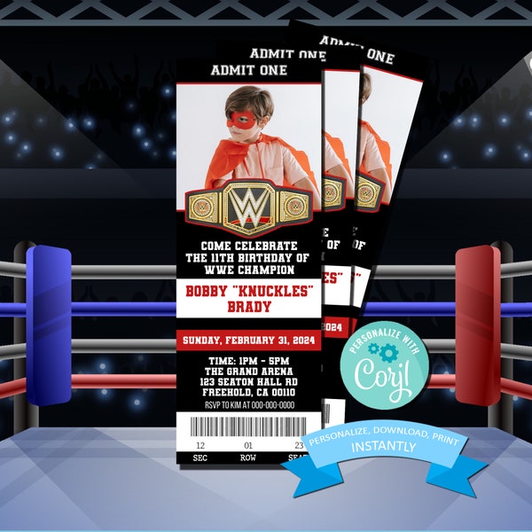 Wwe Party - Etsy