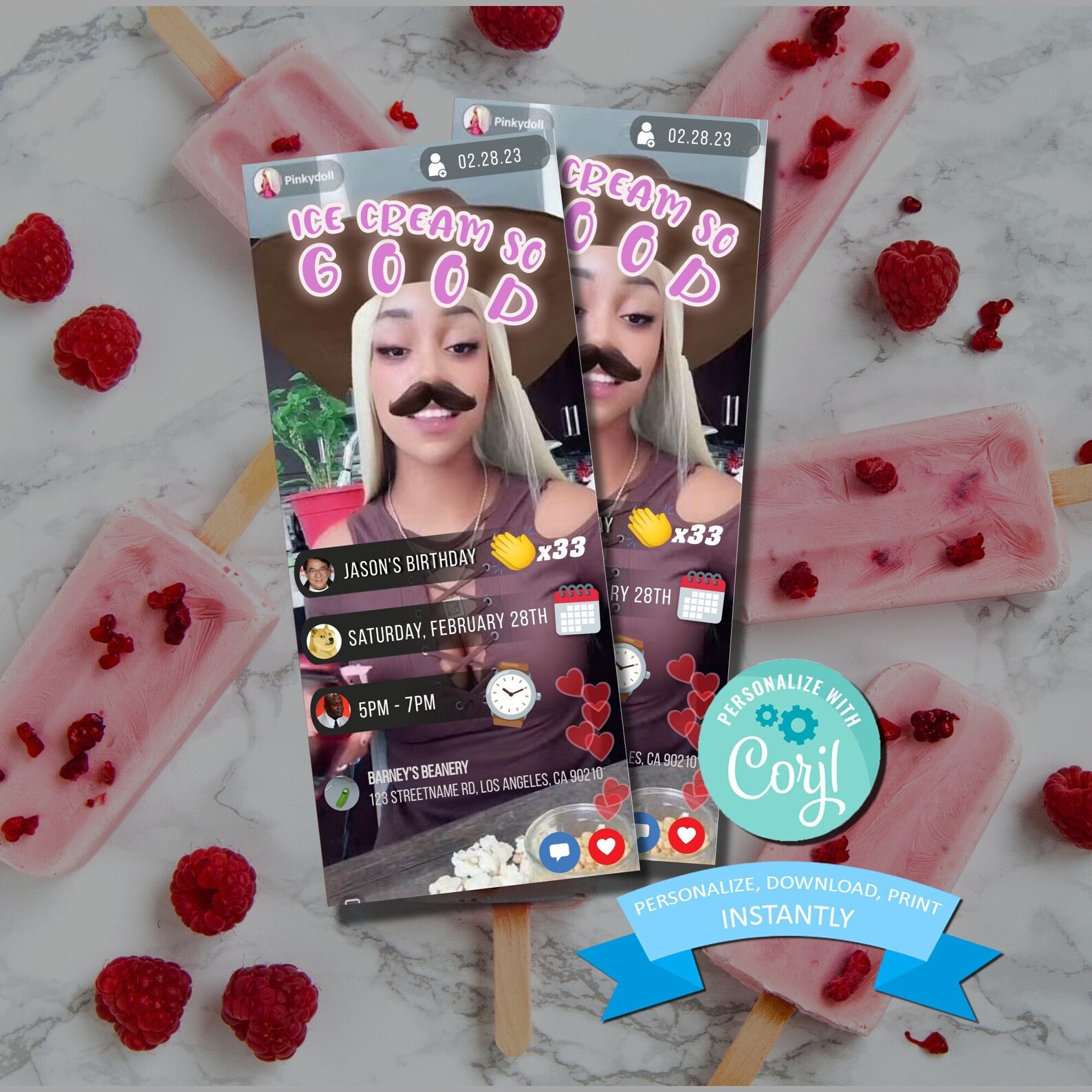 Ice Cream so Good Birthday Invitation - NPC Steaming - Pinkydoll ...