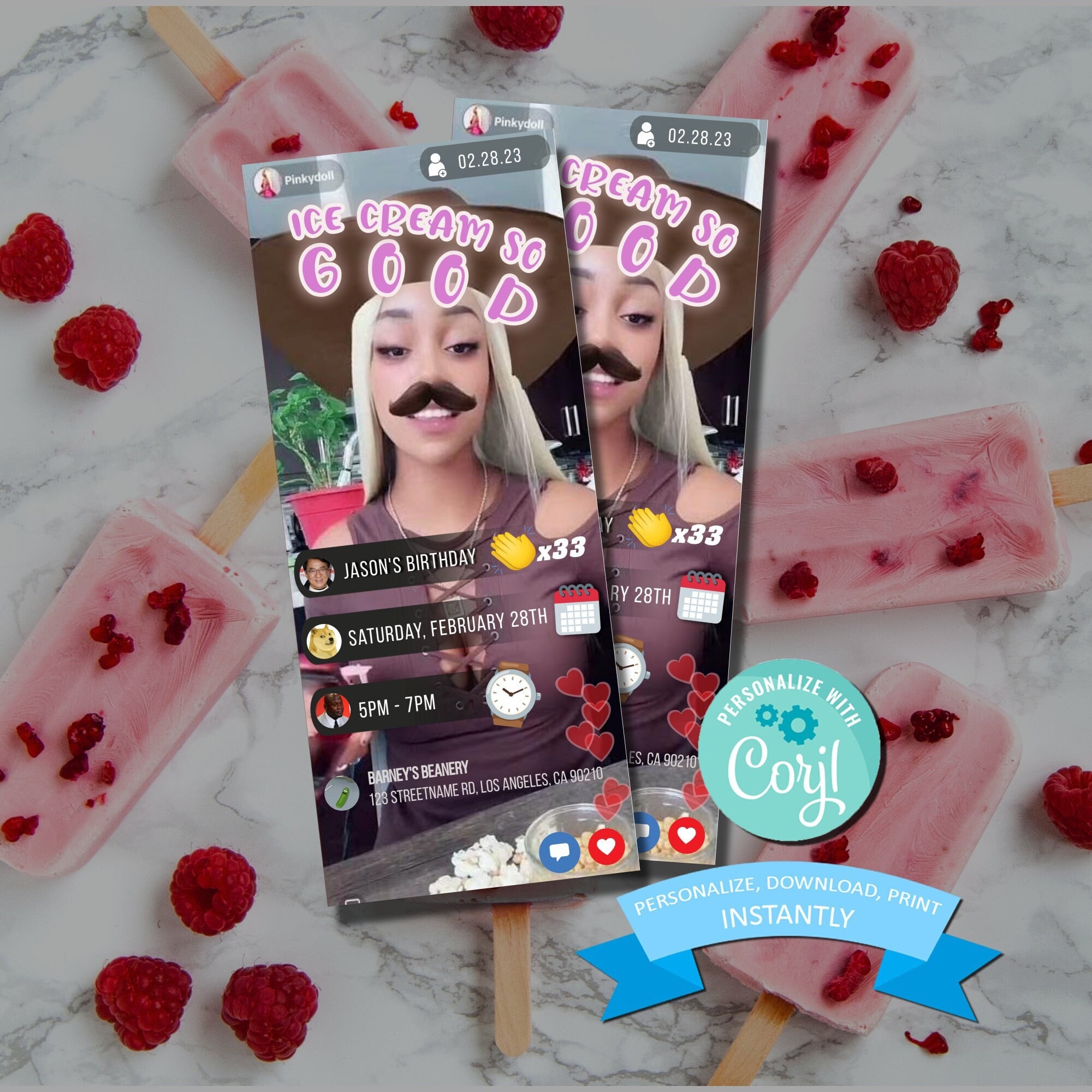 Ice Cream so Good Birthday Invitation - NPC Steaming - Pinkydoll ...
