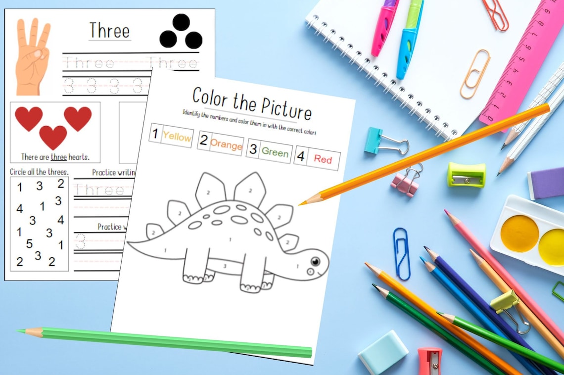 1 - 10 Numbers Lessons Printable | Printable Activity Book | Learning ...