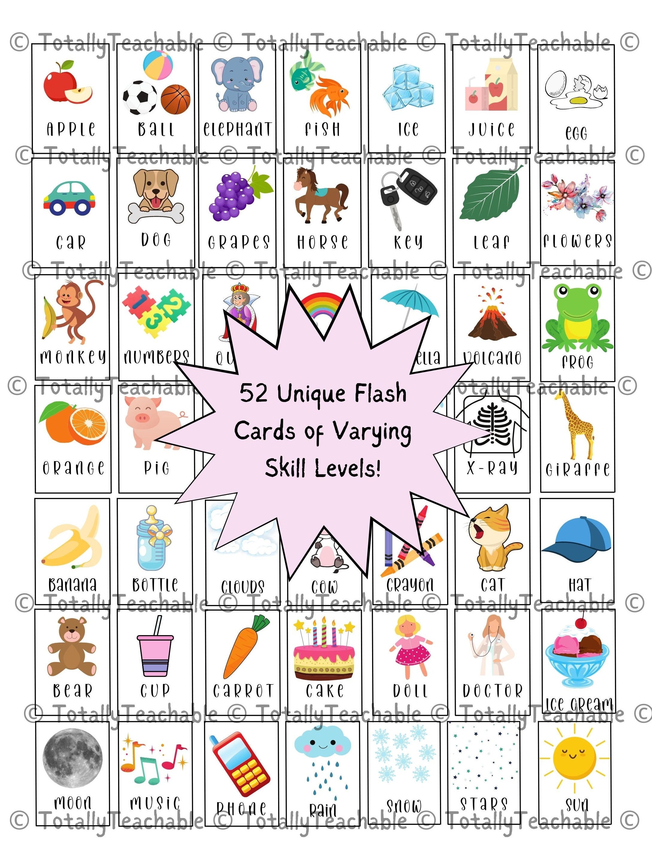 Kids Flash Card Bundle | Printable Flash Cards | Learn to Write | First ...