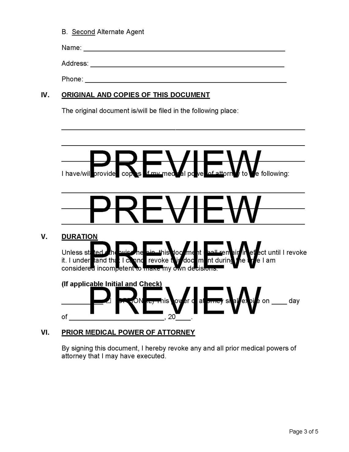 DIY Medical Power of Attorney - Etsy