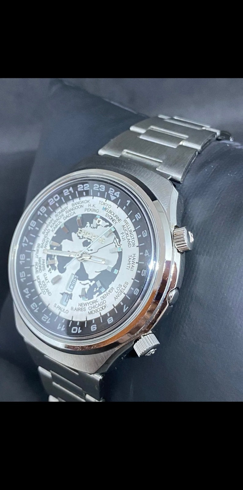 Vintage Ricoh World Time Automatic 21 Jewels Japan Men’s Watch Good ...