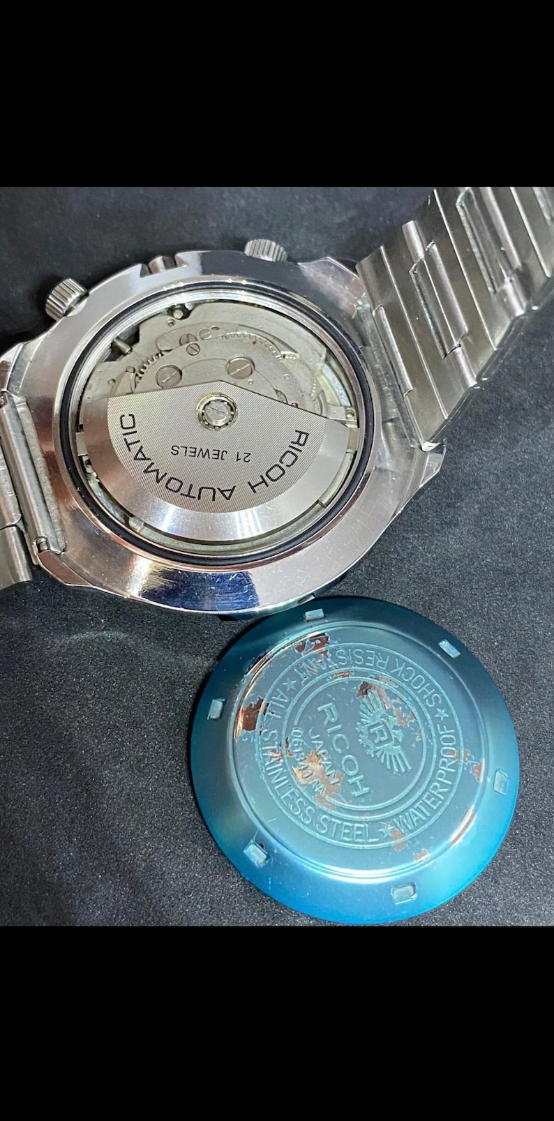 Vintage Ricoh World Time Automatic 21 Jewels Japan Men’s Watch Good ...