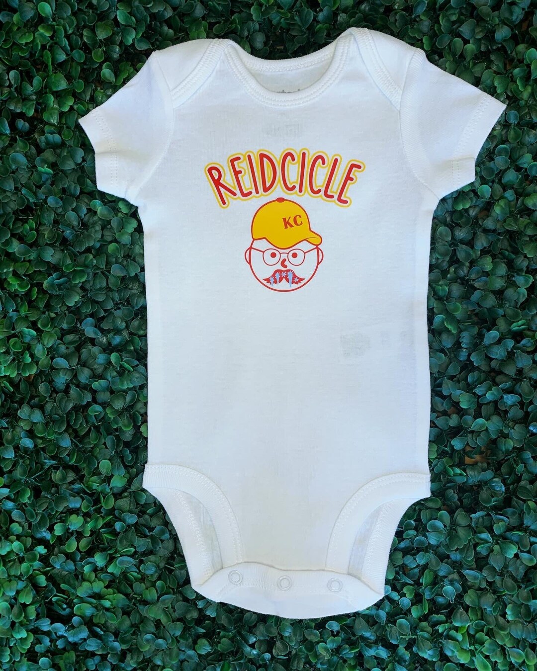 Reidcicle Onesie® and Toddler Tee | Coach Reid Frozen Mustache Onesie ...
