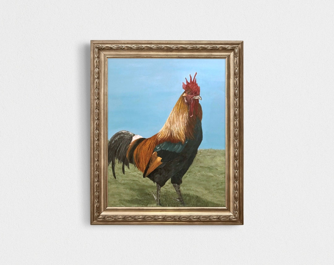 Rustic Farmhouse Rooster Art Print Rustic Farmhouse Kitchen Decor ...