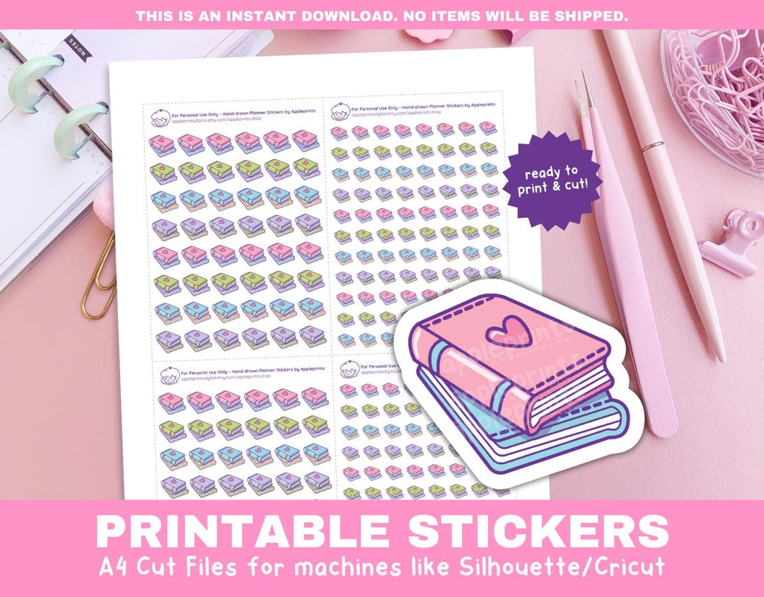 Read a Book Stickers | Reading Tracker and Bookish Planner Stickers ...