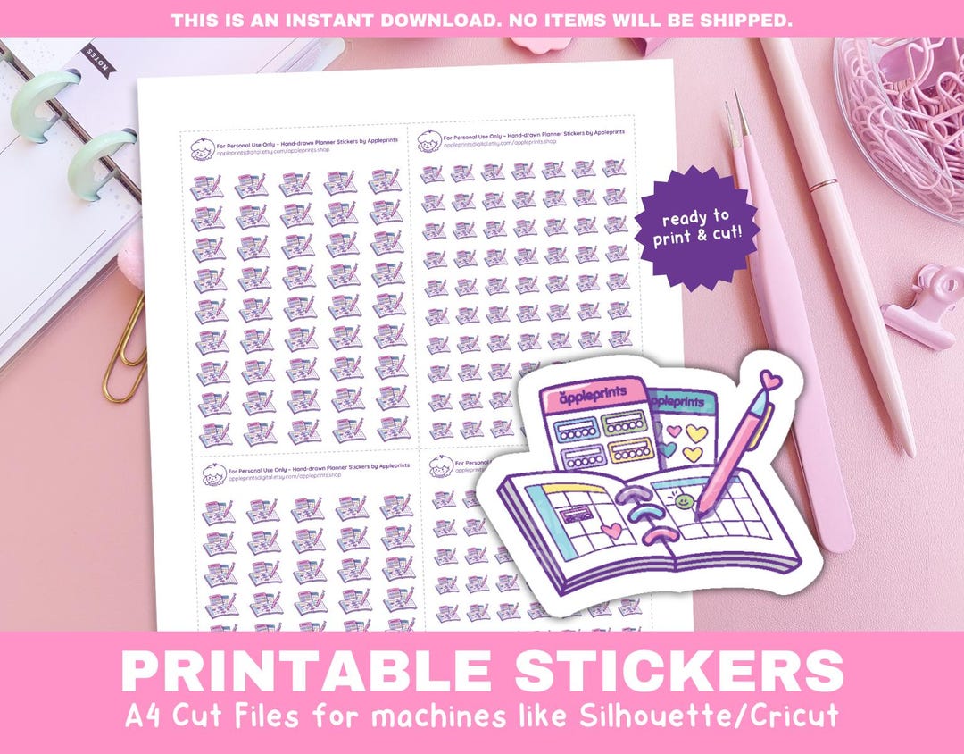 Planning Session Icon Stickers: Printable Planner Stickers (cricut ...