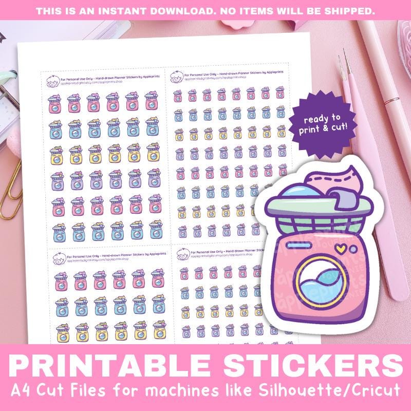 Laundry Stickers - Etsy