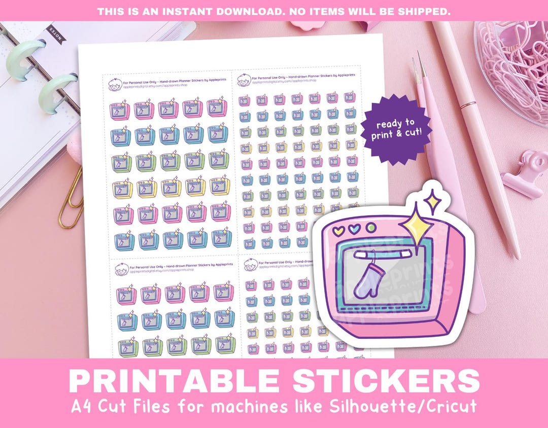 Clean Oven Icon Stickers: Kitchen Chore Planner Stickers (printable) - Etsy