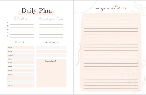30 Day Daily Planner - Etsy
