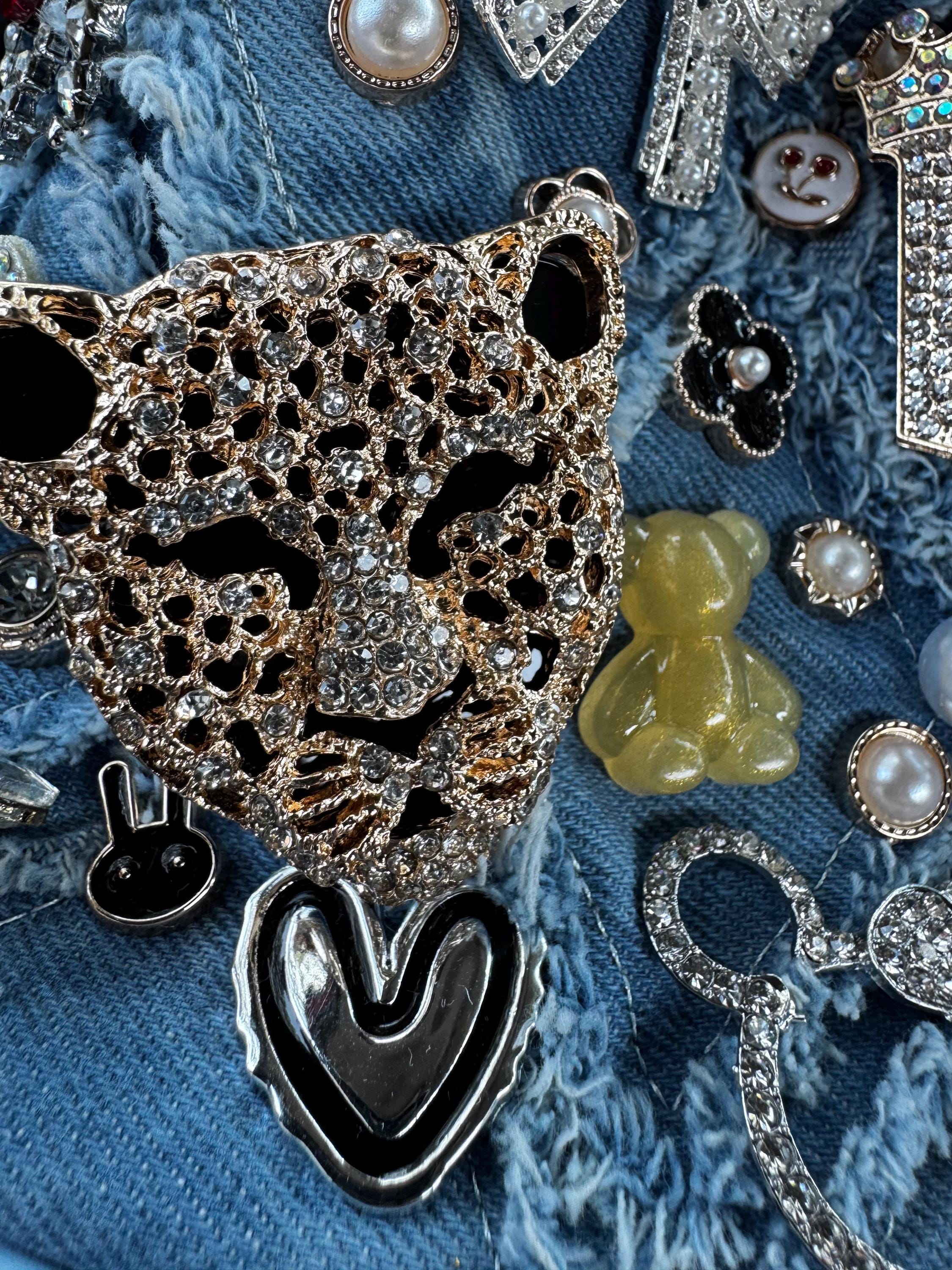 Jeweled Denim Purse/ Gem Purse - Etsy