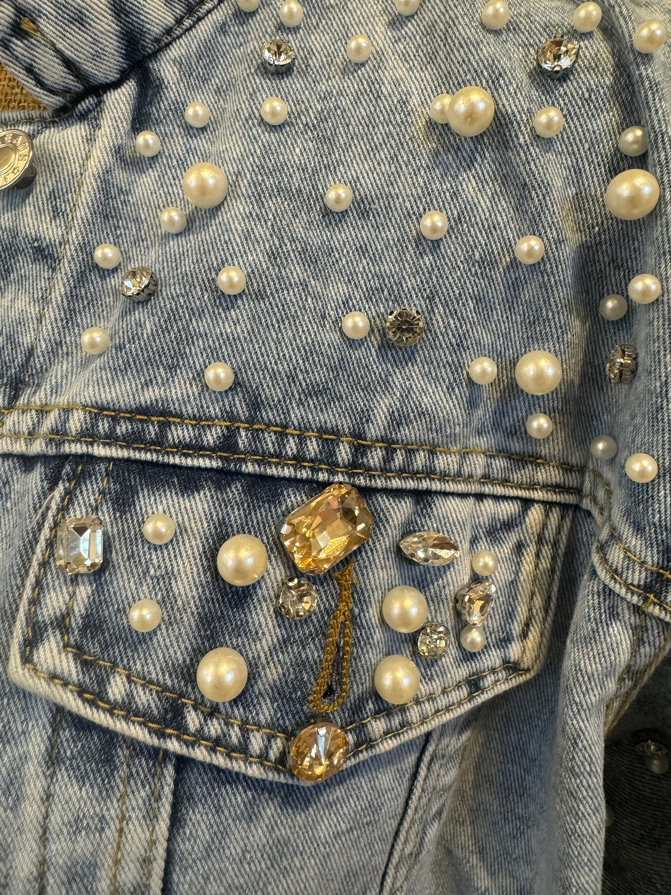 Custom Jeweled Denim Jacket - Etsy