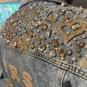 Custom Jeweled Denim Jacket - Etsy