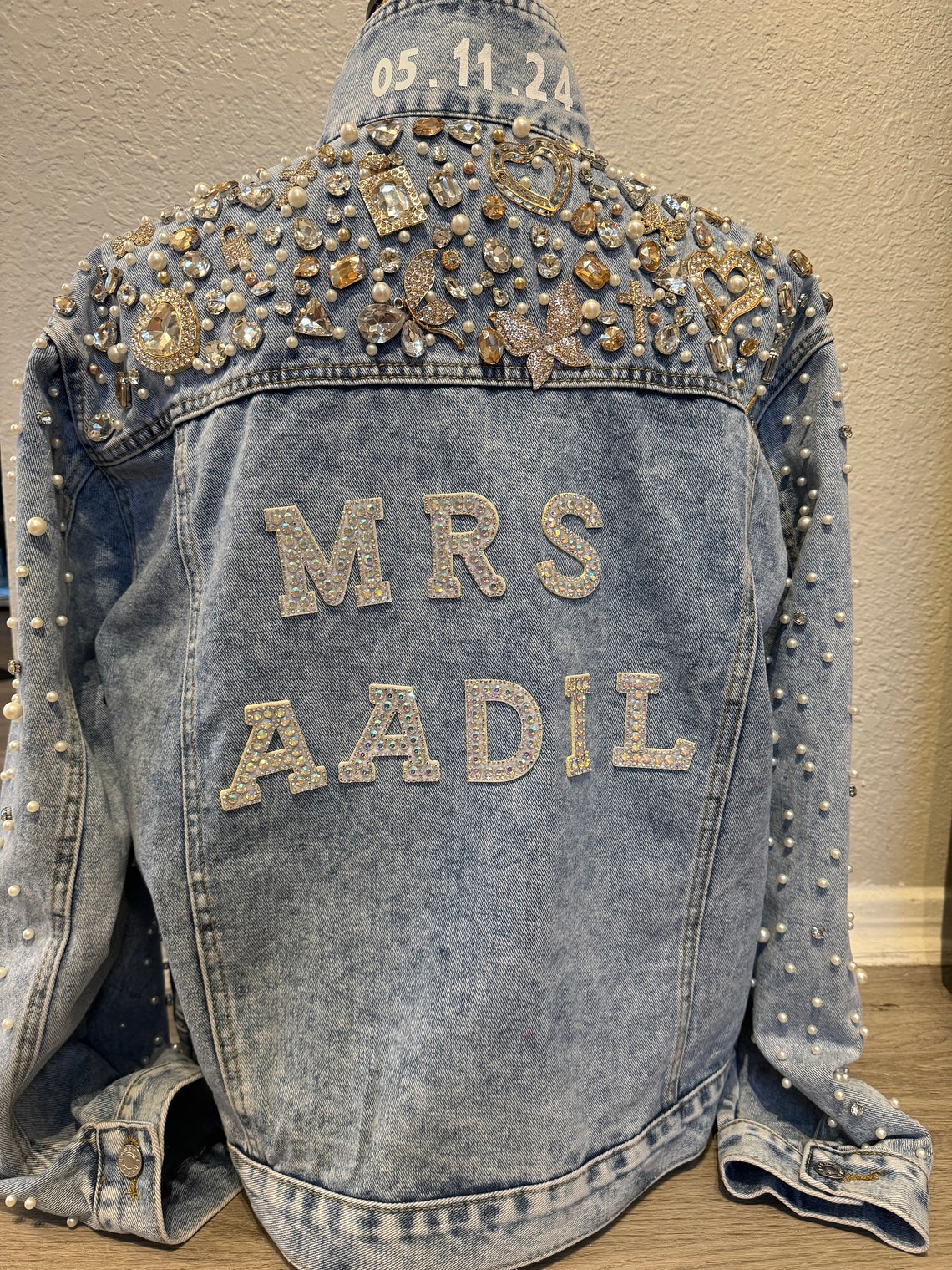 Custom Jeweled Denim Jacket - Etsy