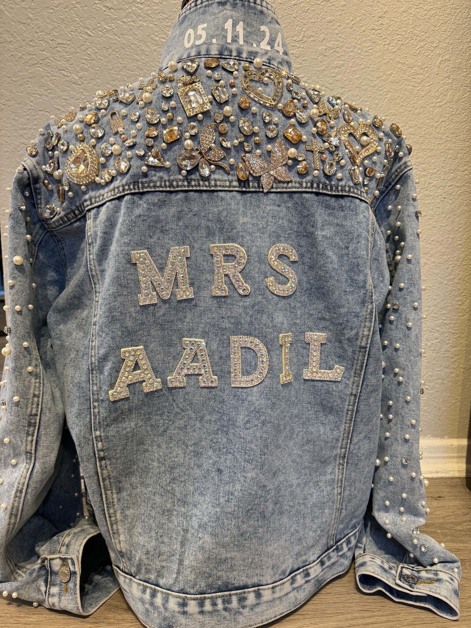 Custom Jeweled Denim Jacket - Etsy