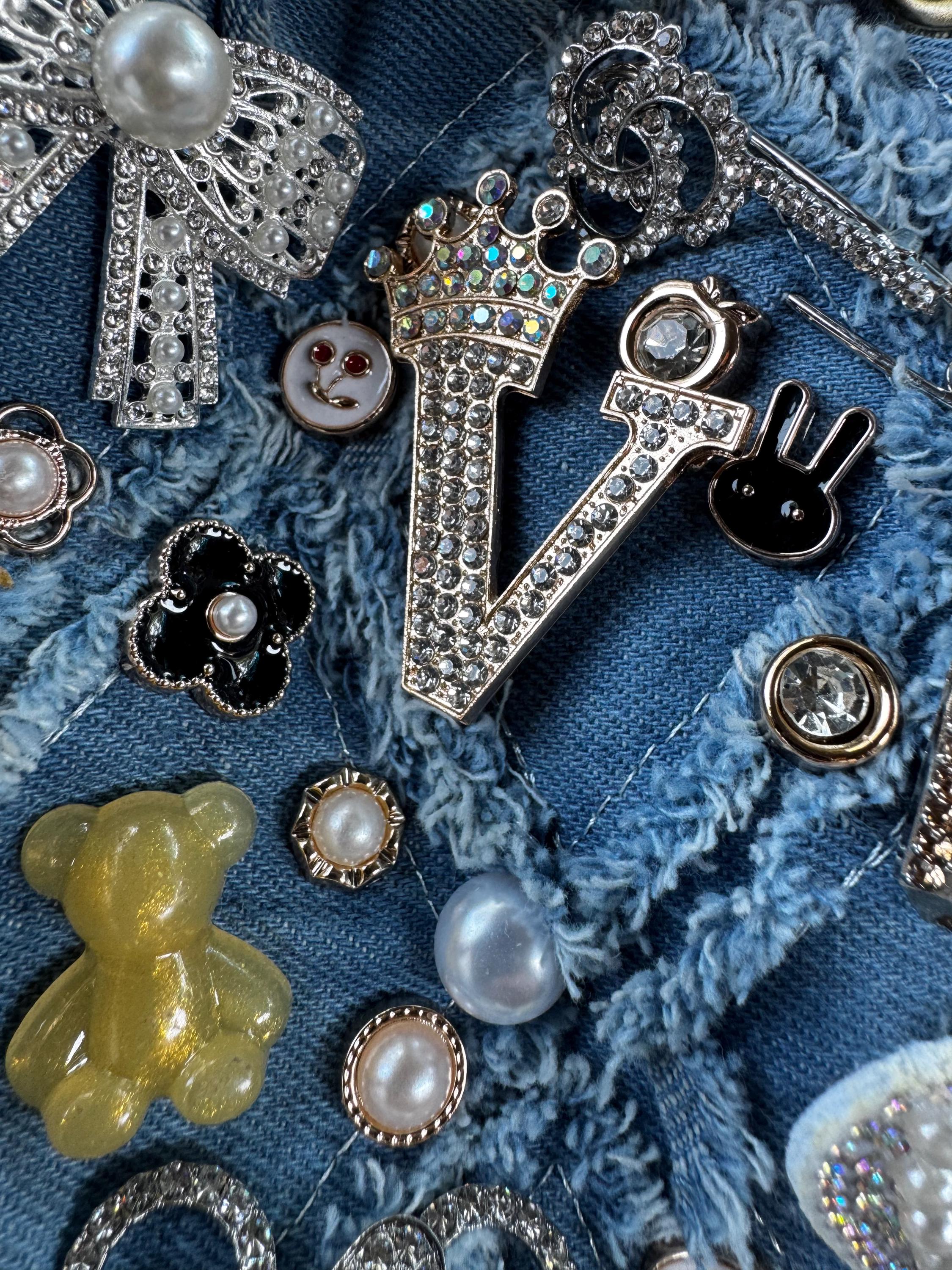 Jeweled Denim Purse/ Gem Purse - Etsy