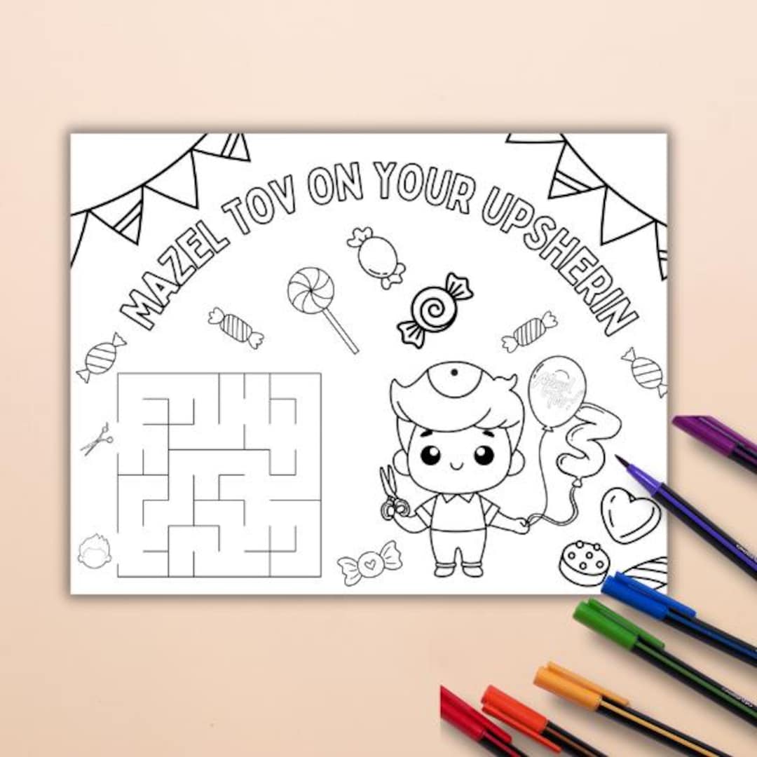 Printable Upsherin Coloring Page, Perfect for a First Haircut ...