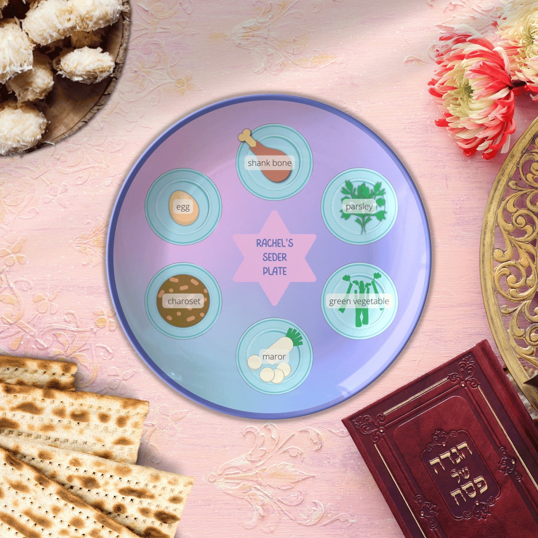 Personalized Kids Seder Plate, Passover Gift for Children, Personalized ...