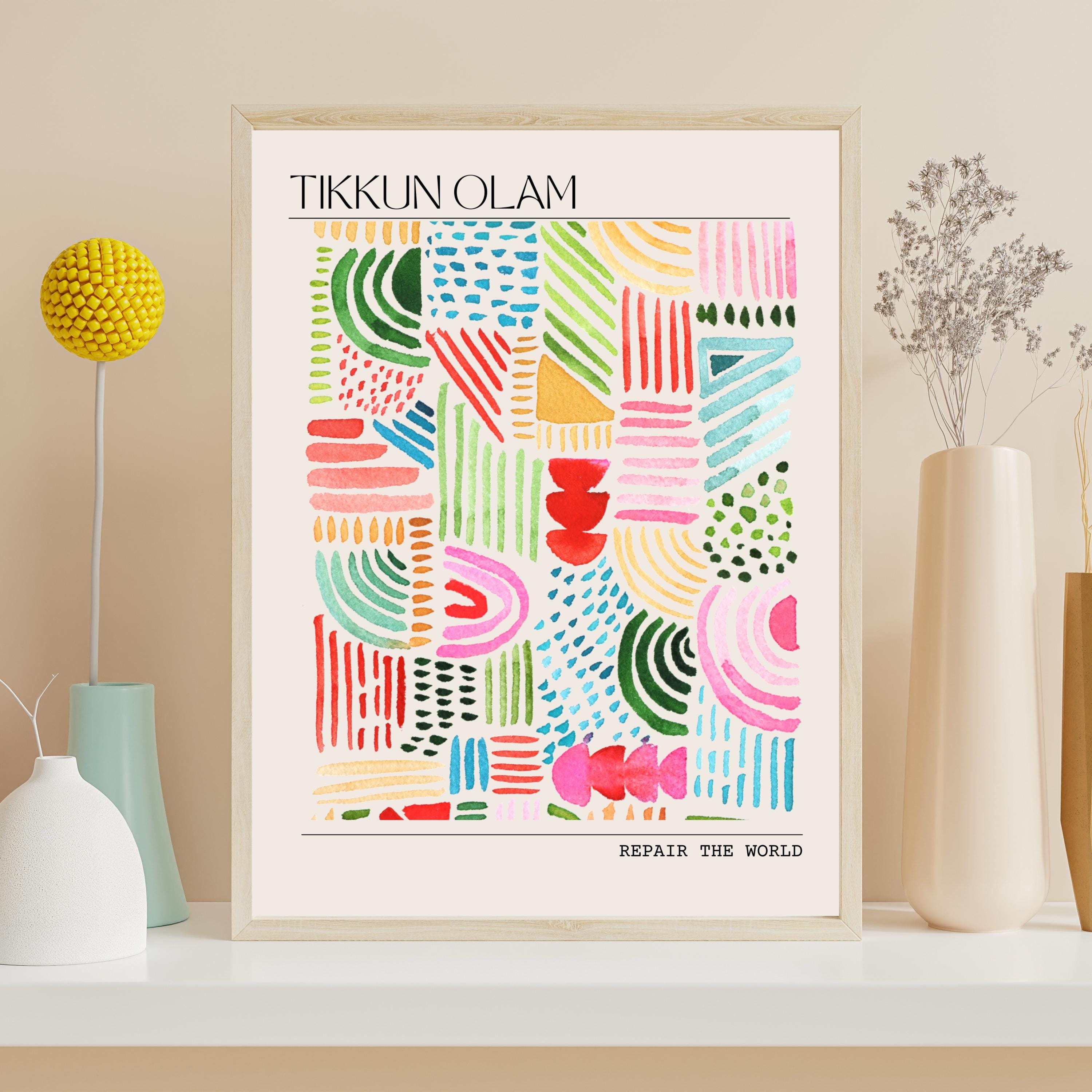 Tikkun Olam Printable Art Poster |jewish Wall Art Digital Download ...
