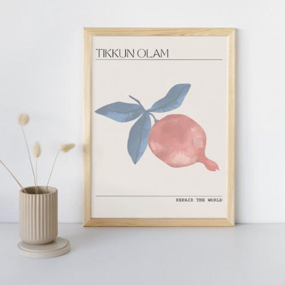 Tikkun Olam Printable Art Poster |jewish Wall Art Digital Download ...
