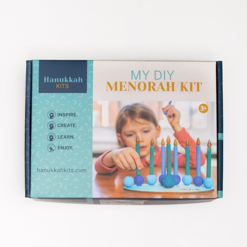 DIY Hanukkah Craft Kit. Kids Play Menorah. Wooden Menorah for Hanukkah ...