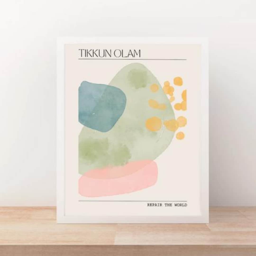Tikkun Olam Printable Art Poster |jewish Wall Art Digital Download ...