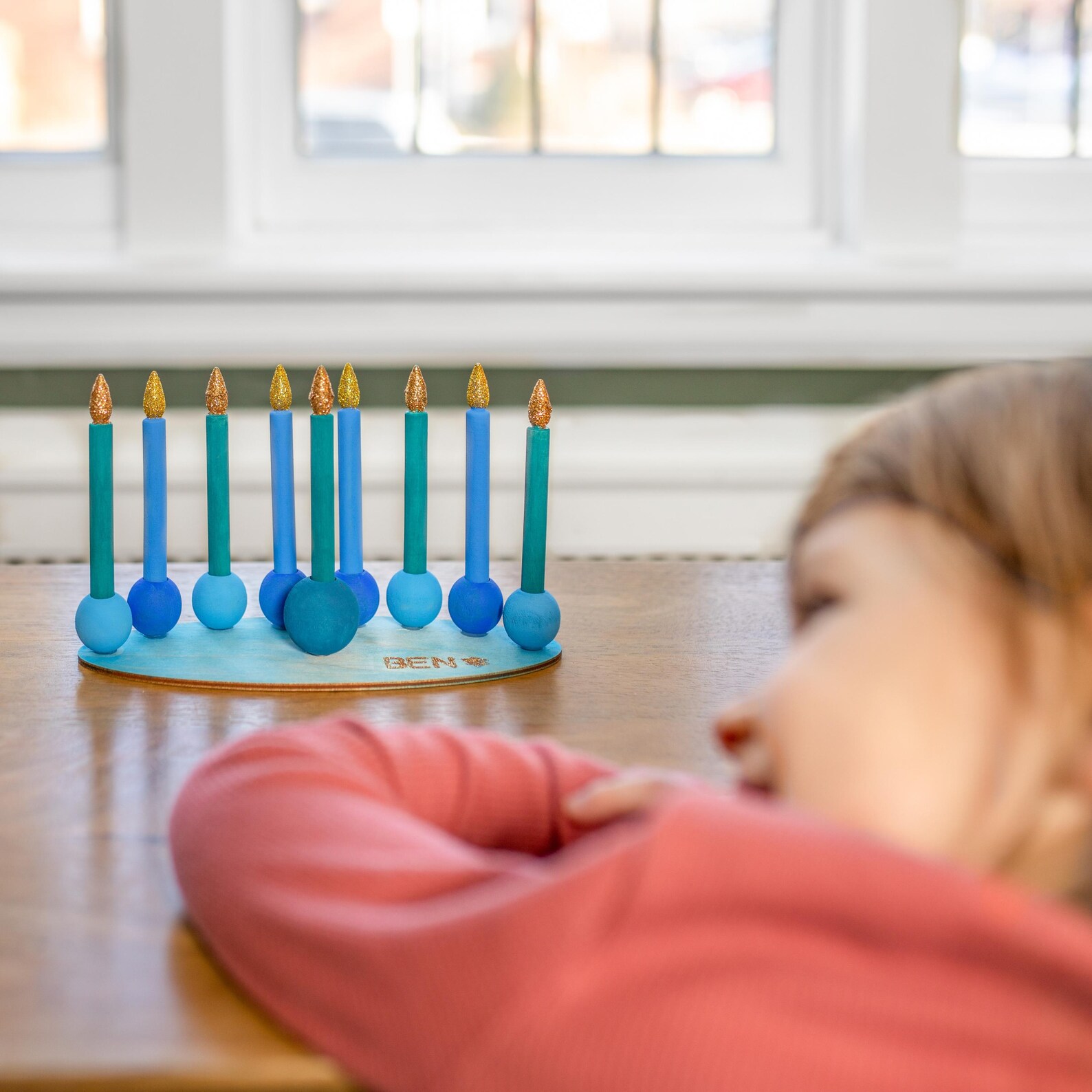 DIY Hanukkah Craft Kit. Kids Play Menorah. Wooden Menorah for Hanukkah ...