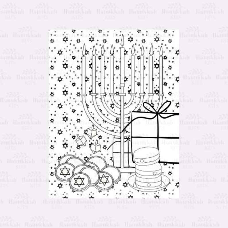 Hanukkah Printable Coloring Pages! Fun Activity for the Jewish Holidays ...