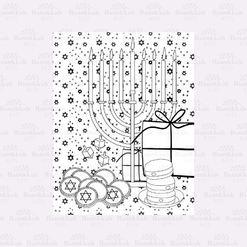 Hanukkah Printable Coloring Pages! Fun Activity for the Jewish Holidays ...