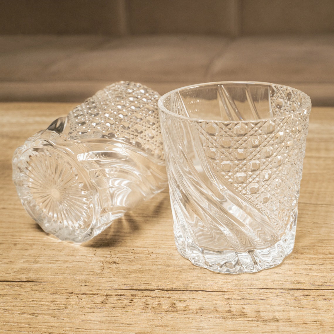 Old Fashioned Whiskey Glass Crystal Rocks Glasses - Lowball Tumbler for ...