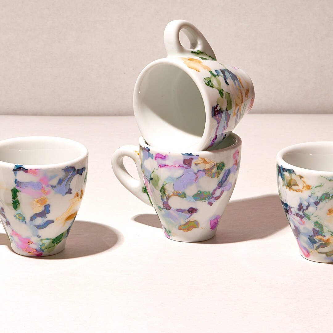 Espresso Cups Small Expresso Coffee Cup Set Cappuccino Cups Set of 6 ...