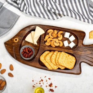 Fish Serving Handmade Wood - Etsy