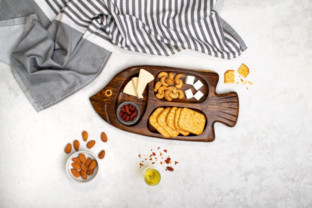 Fish Serving Handmade Wood - Etsy