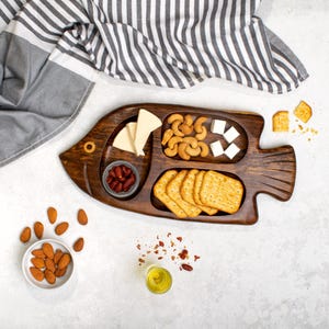 Fish Serving Handmade Wood - Etsy
