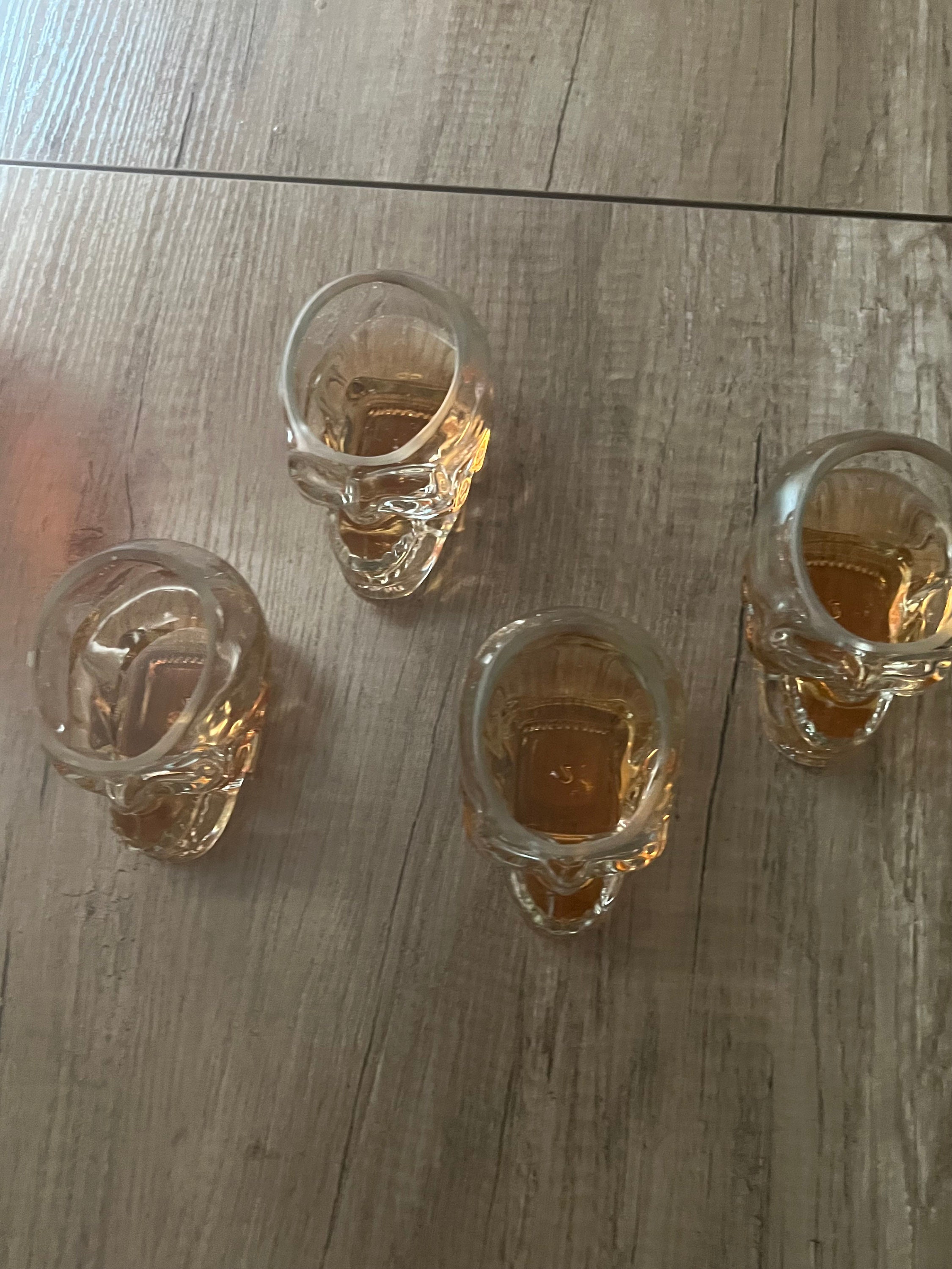 Skull Globe Glass Whiskey Decanter Set Wine and Whisky With 4 Skull ...