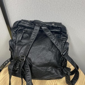 Modern Backpack,black Punk Rivet Chain School Bag,unisex Large Capacity ...