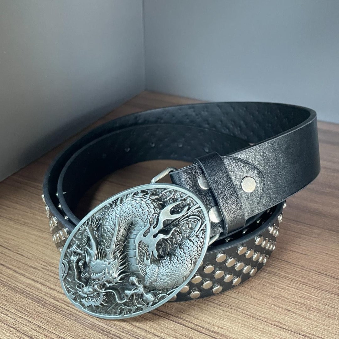 Punk Rivets Belt, Y2K Punk Love Leather Belt,y2k Belt, Punk Belt,rock ...