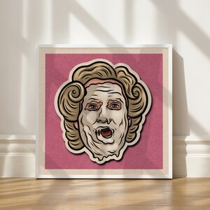 Mrs Doubtfire Hello Print 90s Movie Poster Robin Williams Artwork - Etsy