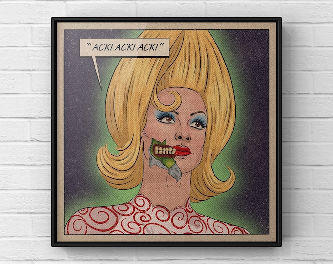 Martian Girl Print | Mars Attacks Poster | 90s Movie Artwork | Retro Wall Art | Tim Burton ...