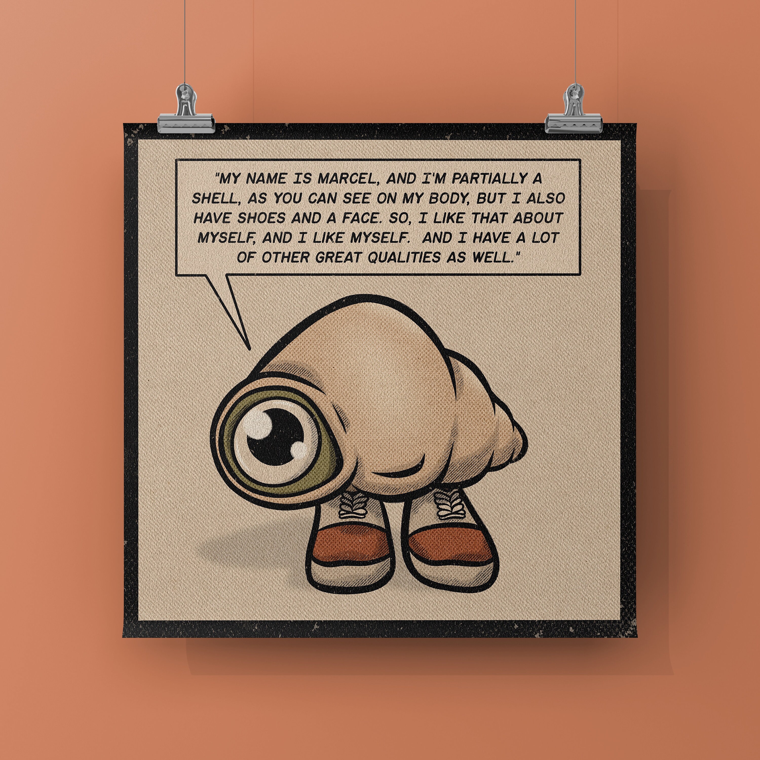 Marcel the Shell With Shoes on Art Print Movie Poster - Etsy
