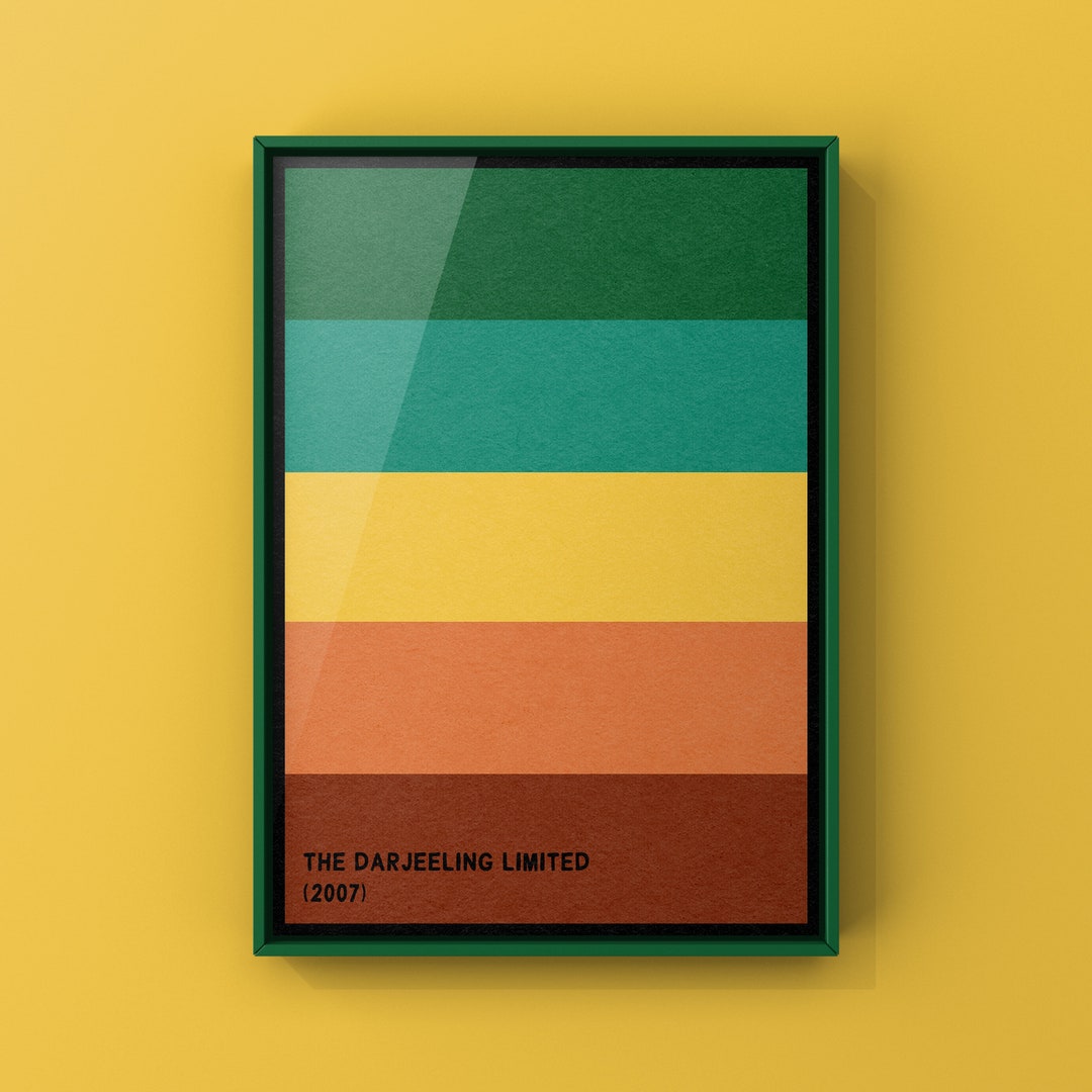 The Darjeeling Limited Colour Palette Print | Alternative Movie Poster ...