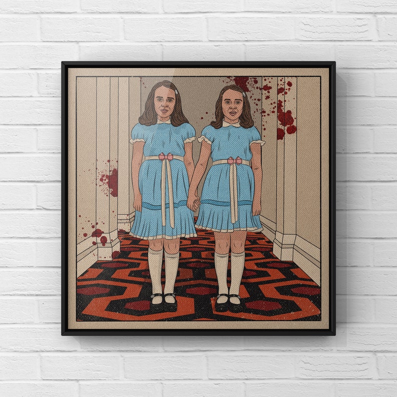 Grady Twins Art Print the Shining Digital Art 80s Horror Movie Poster Retro Wall Art - Etsy